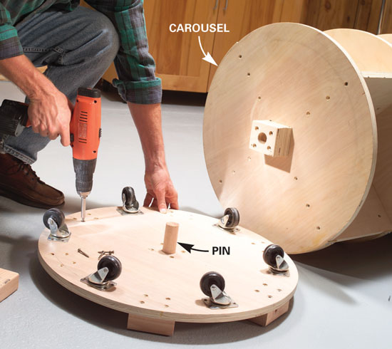AW Extra - Small Parts Carousel | Popular Woodworking