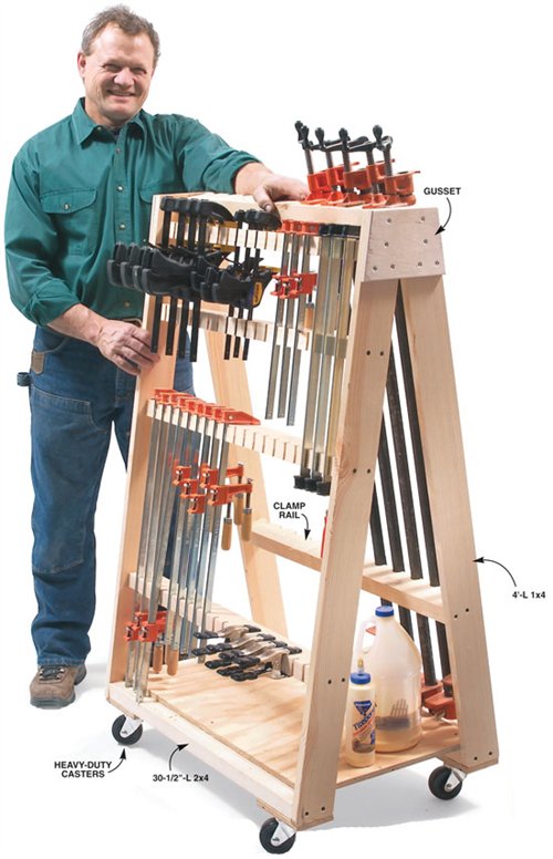 Mobile Clamp Rack | Popular Woodworking