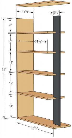 Easy-to-Build Contemporary Bookshelves