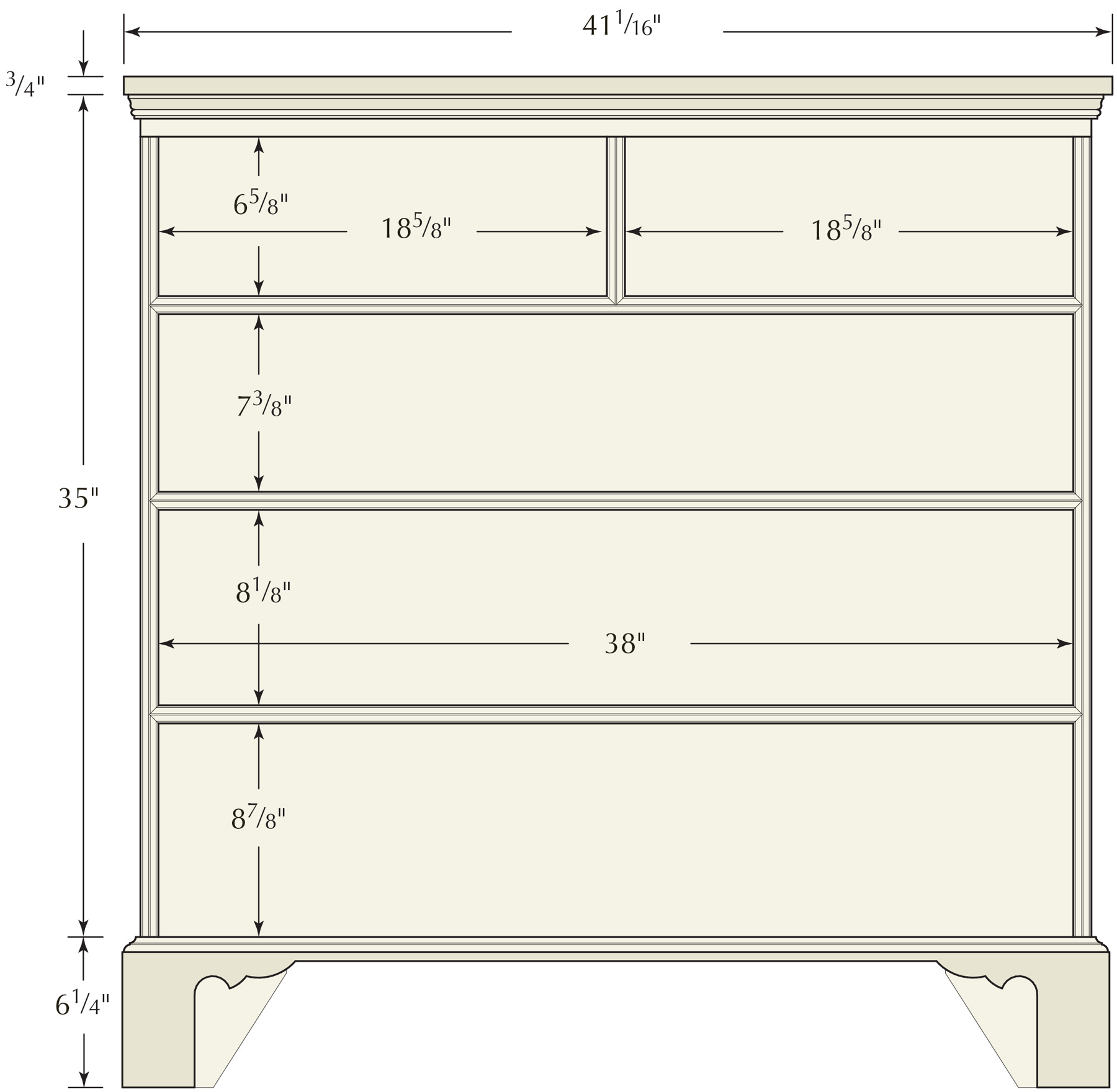 Line & Berry Chest of Drawers | Popular Woodworking