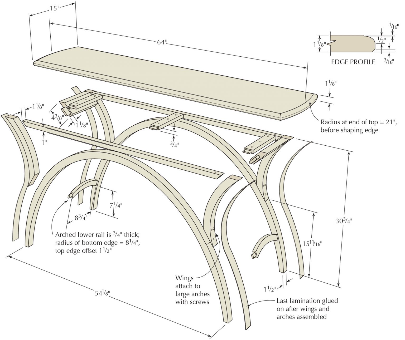 Arch Table | Popular Woodworking