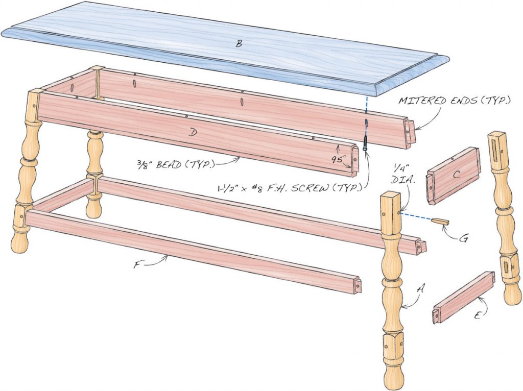 Colonial Bench | Popular Woodworking