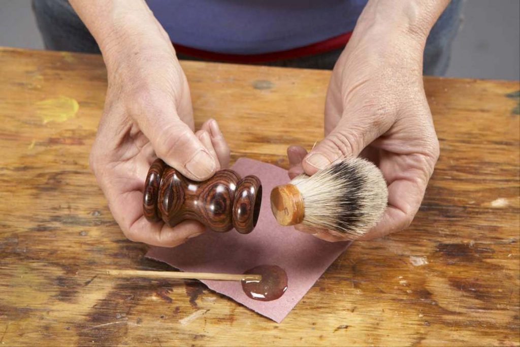 Turned Shaving Brush and Razor Set | Popular Woodworking