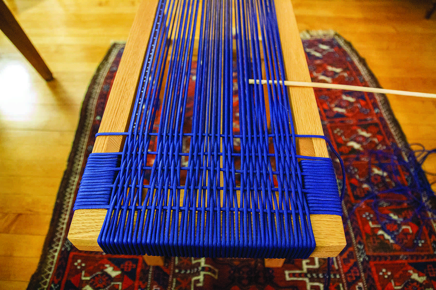 Woven Paracord Bench | Popular Woodworking