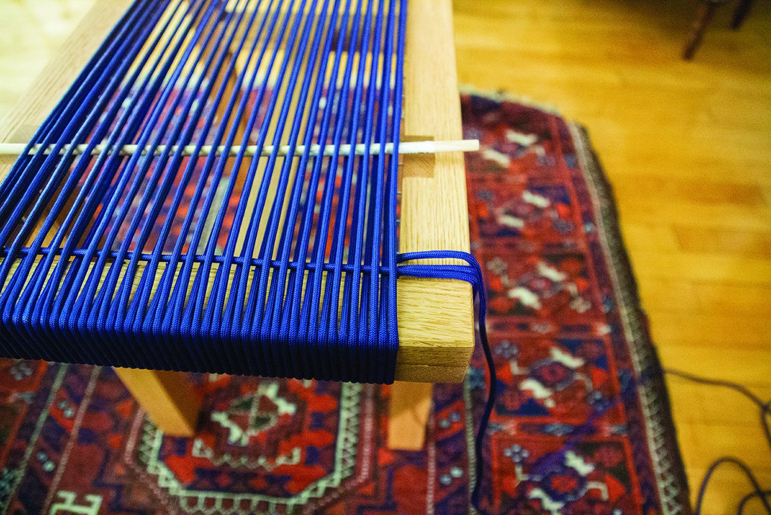 Woven Paracord Bench | Popular Woodworking