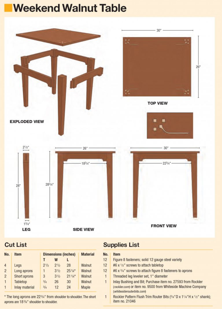 Weekend Walnut Table | Popular Woodworking