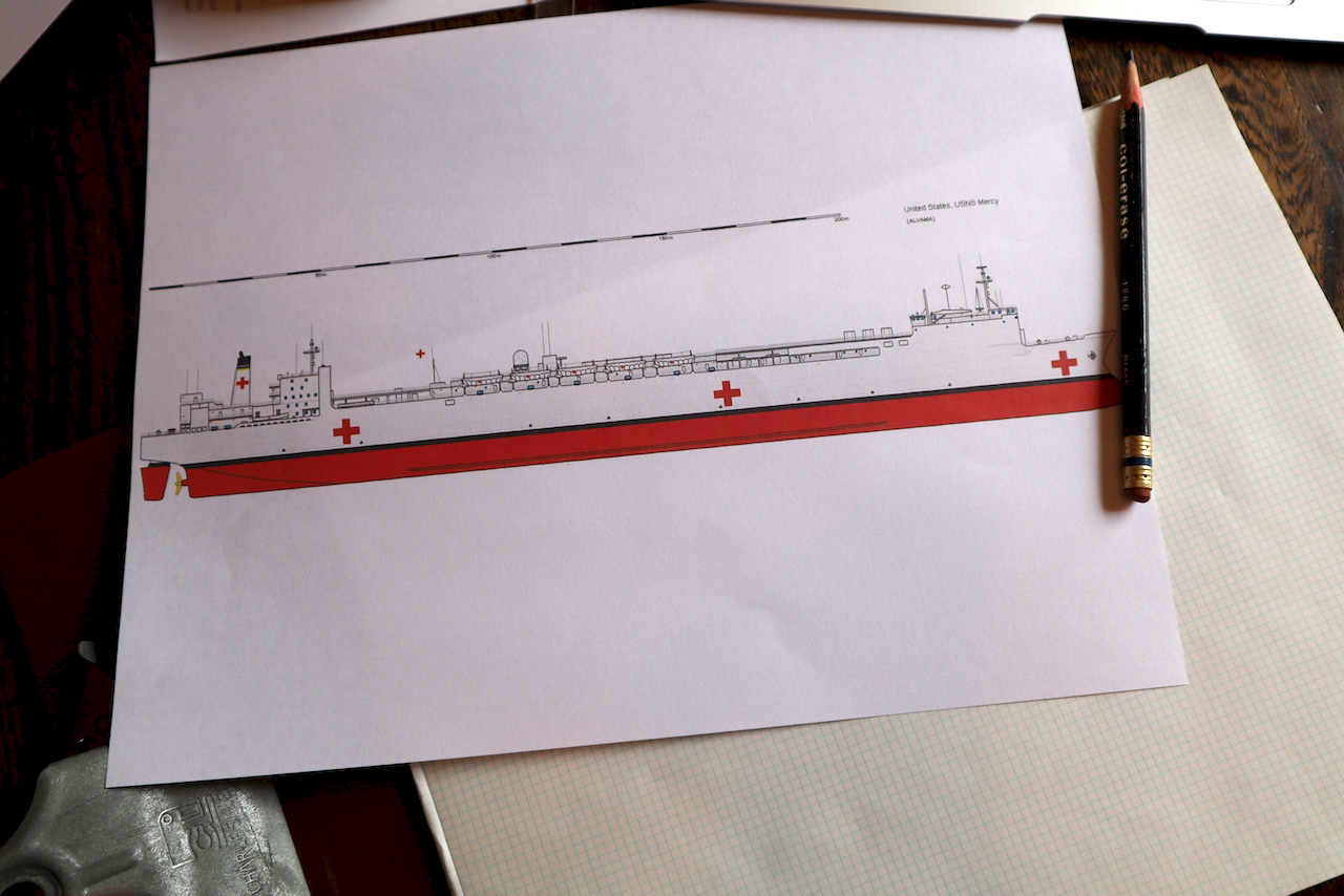 USNS Comfort and Mercy, A Scale Model, Part 1