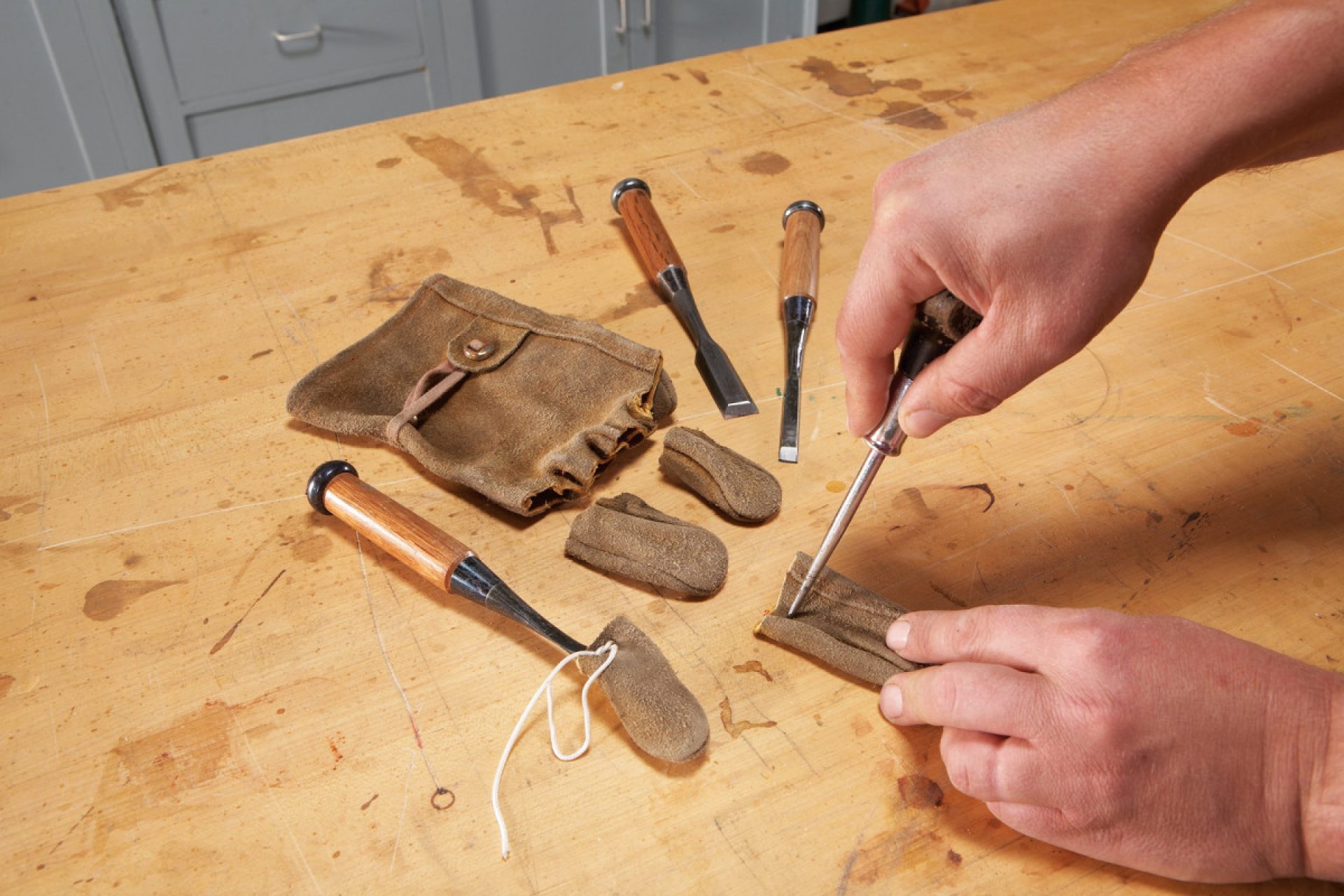 Glove Finger Chisel Protectors | Popular Woodworking