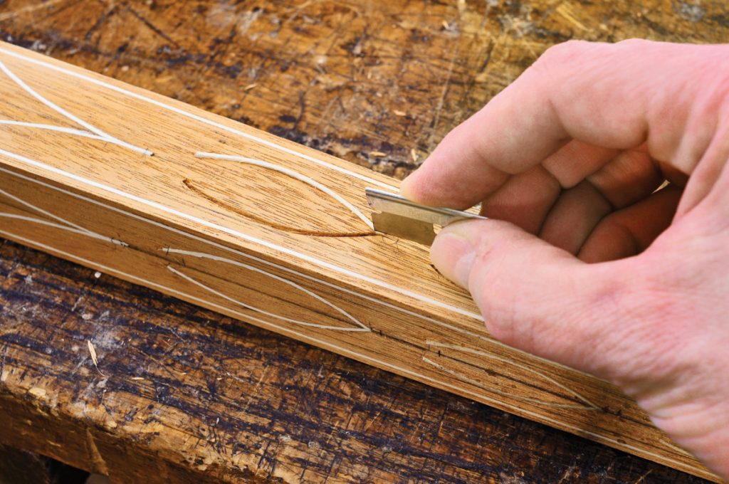 Federal-style Inlay Bellflowers & Stringing | Popular Woodworking