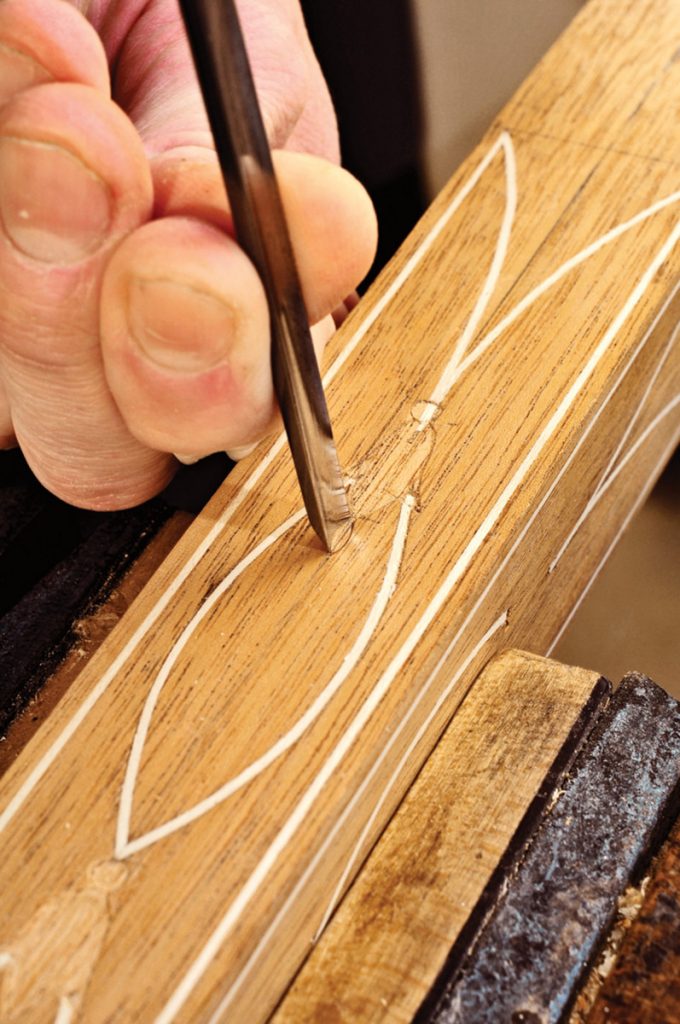 Federal-style Inlay Bellflowers & Stringing | Popular Woodworking