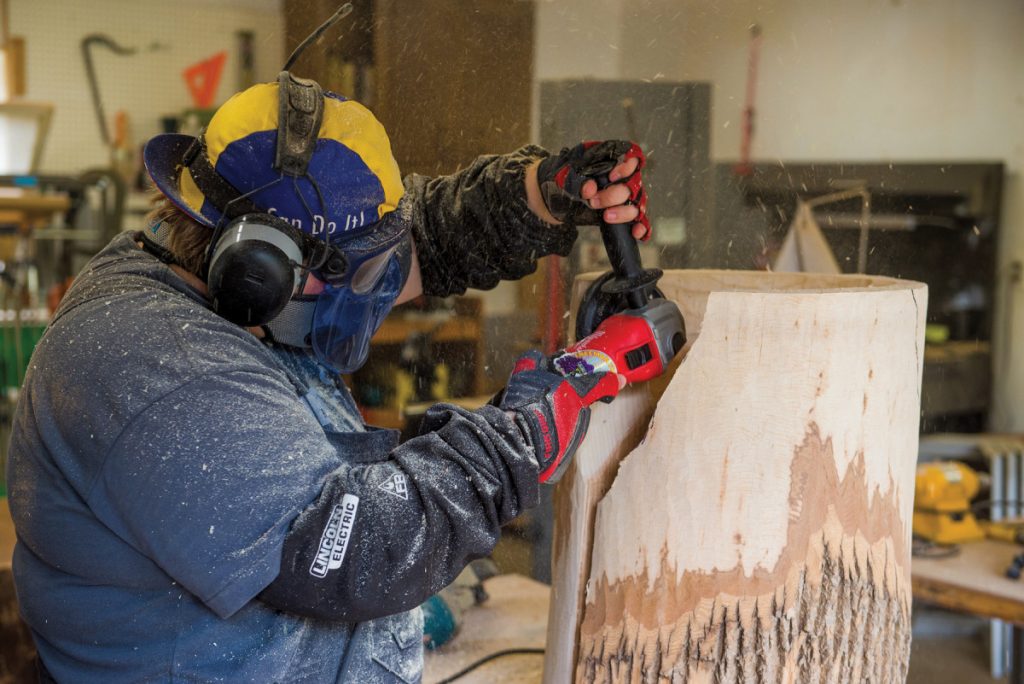 Power-Carved Side Table | Popular Woodworking