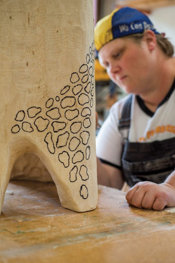 Power-Carved Side Table | Popular Woodworking