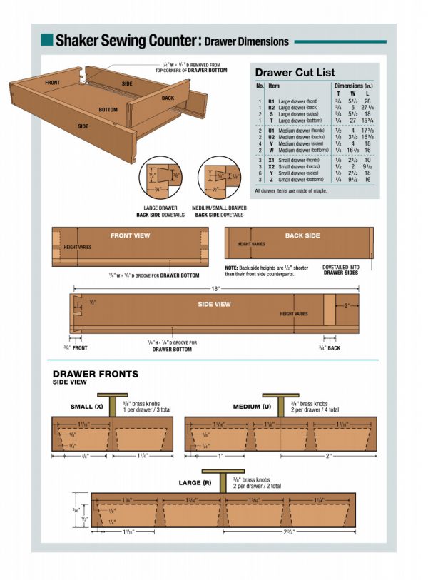 Shaker-Inspired Sewing Counter | Popular Woodworking