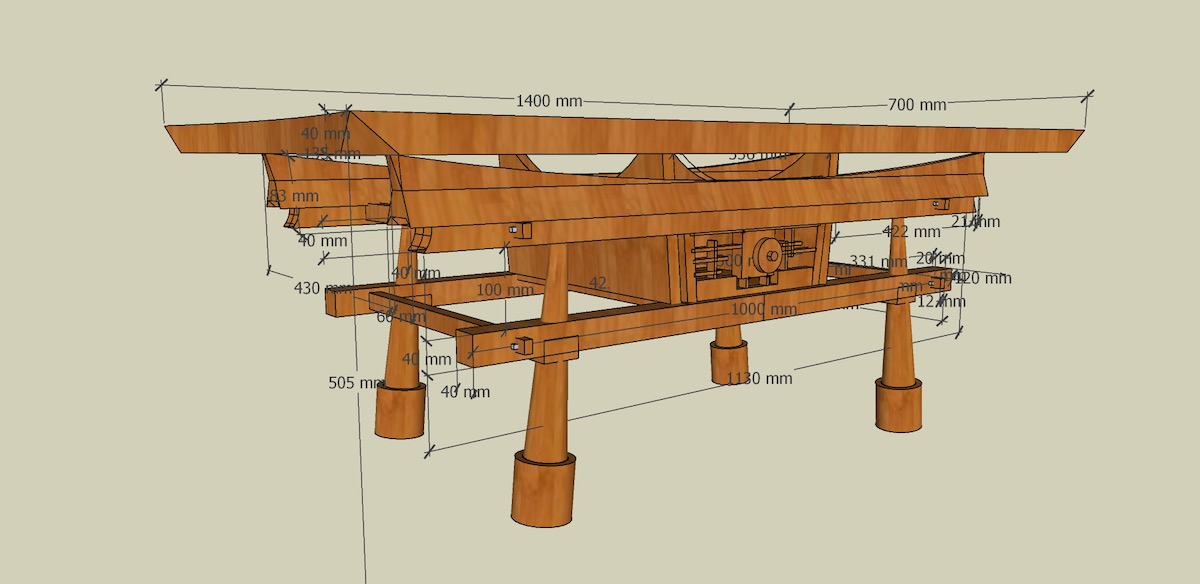 Dan Dragon’s Torii Table Part 2: The Wood, the Top and the Main Aprons