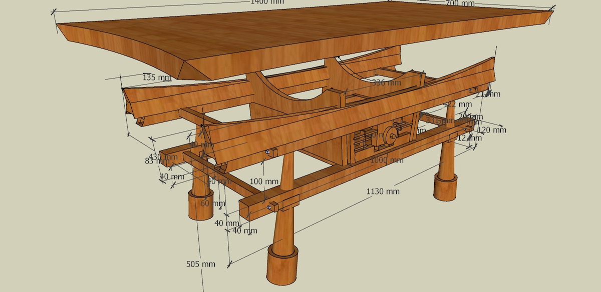 Dan Dragon’s Torii Table Part 2: The Wood, the Top and the Main Aprons