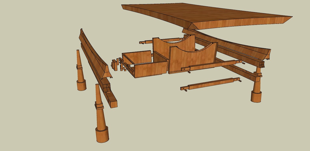 Dan Dragon’s Torii Table Part 2: The Wood, the Top and the Main Aprons