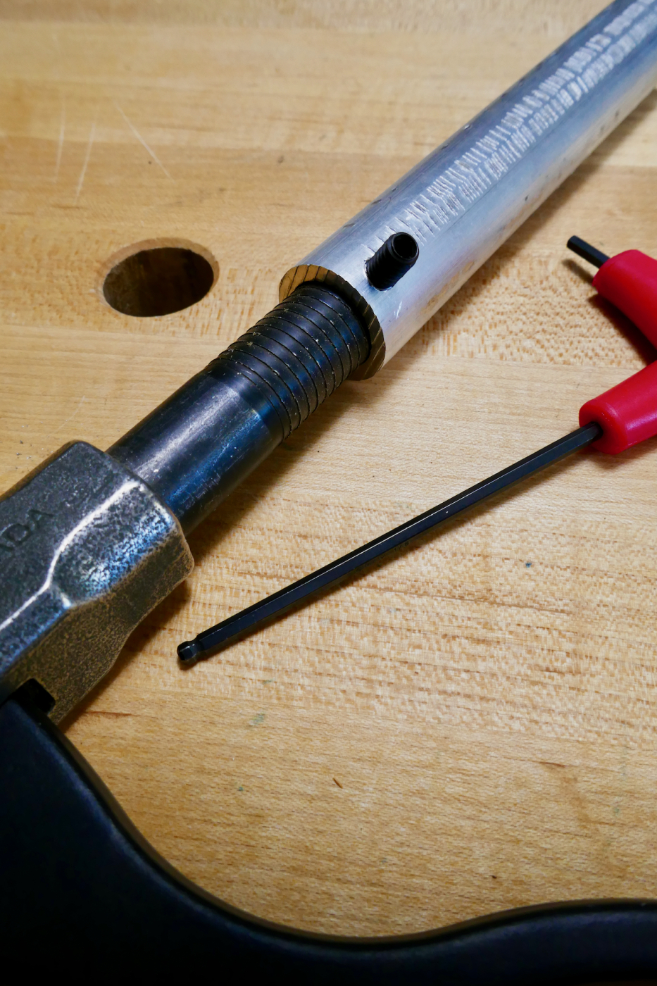 Modifying a 3/4″ Holdfasts to Work in 1″ Hole | Popular Woodworking