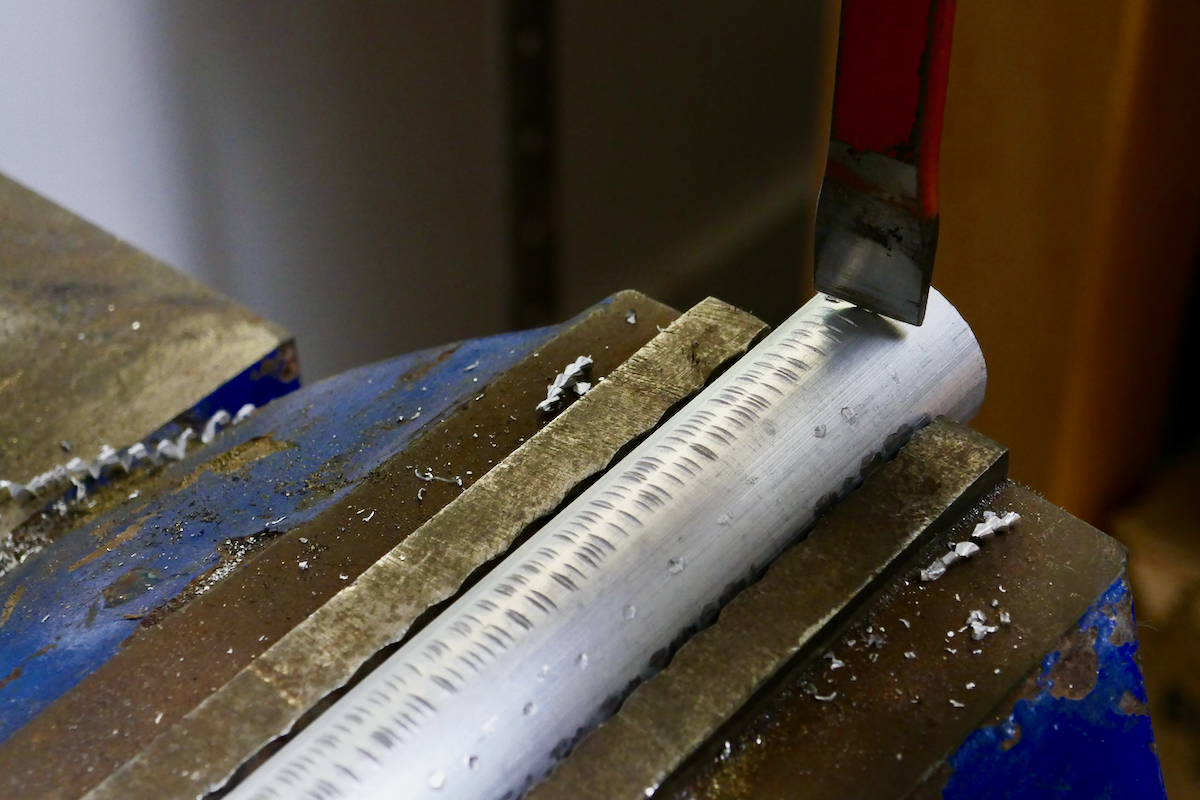 Modifying a 3/4″ Holdfasts to Work in 1″ Hole | Popular Woodworking