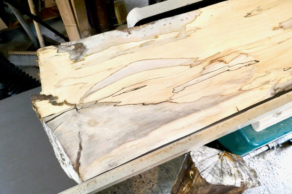 Sawing a Log into Salvaged Holly Lumber | Popular Woodworking