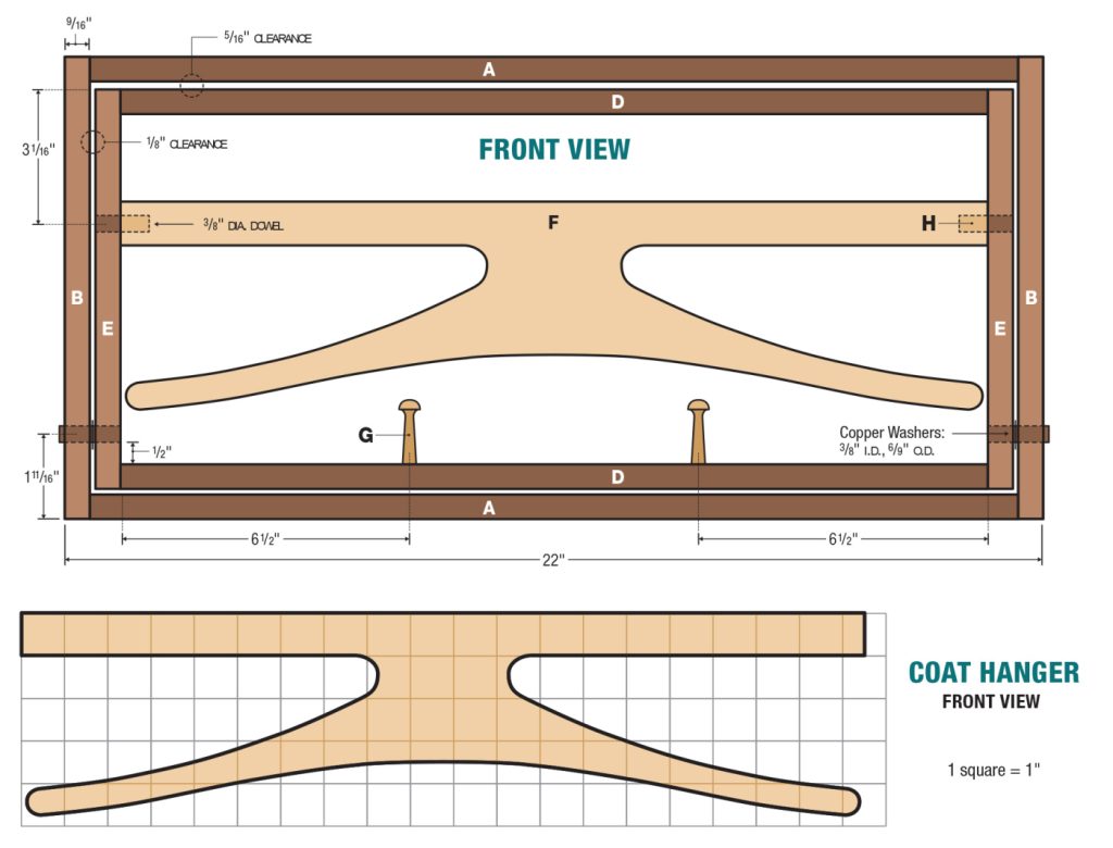 A Stylish Folding Wall-Mounted Valet | Popular Woodworking