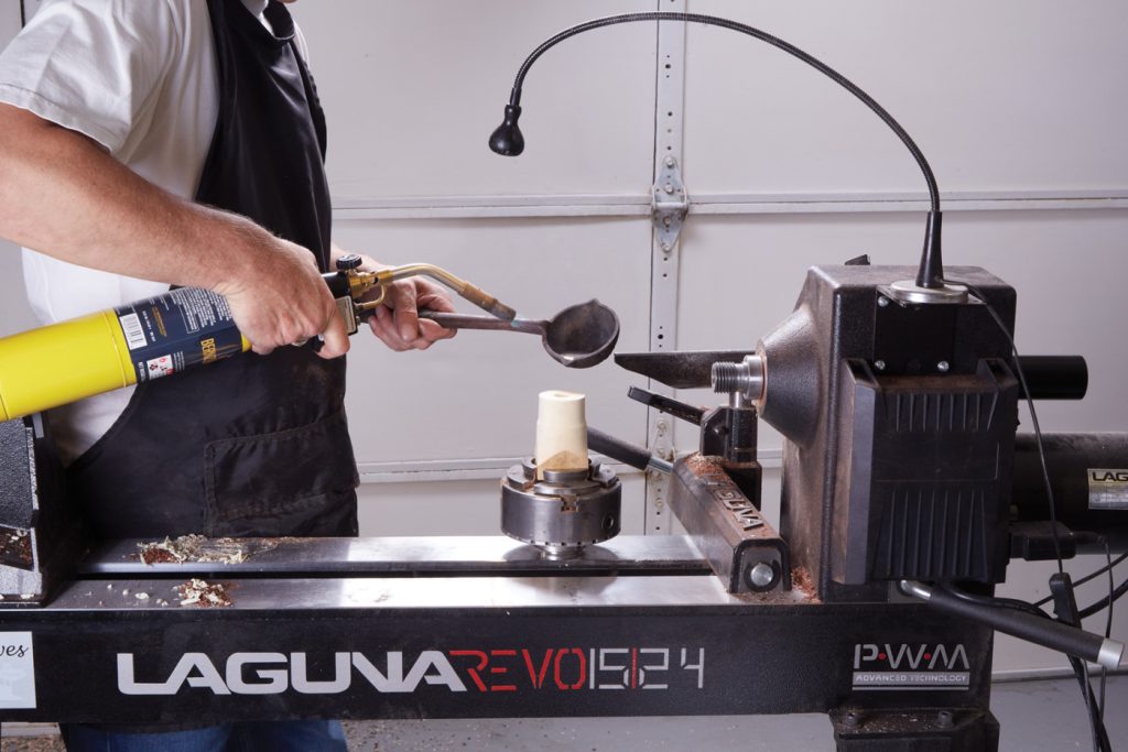 Turned Scoop with Pewter Finial | Popular Woodworking