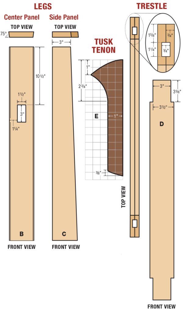 Coopered Leg Hall Table | Popular Woodworking