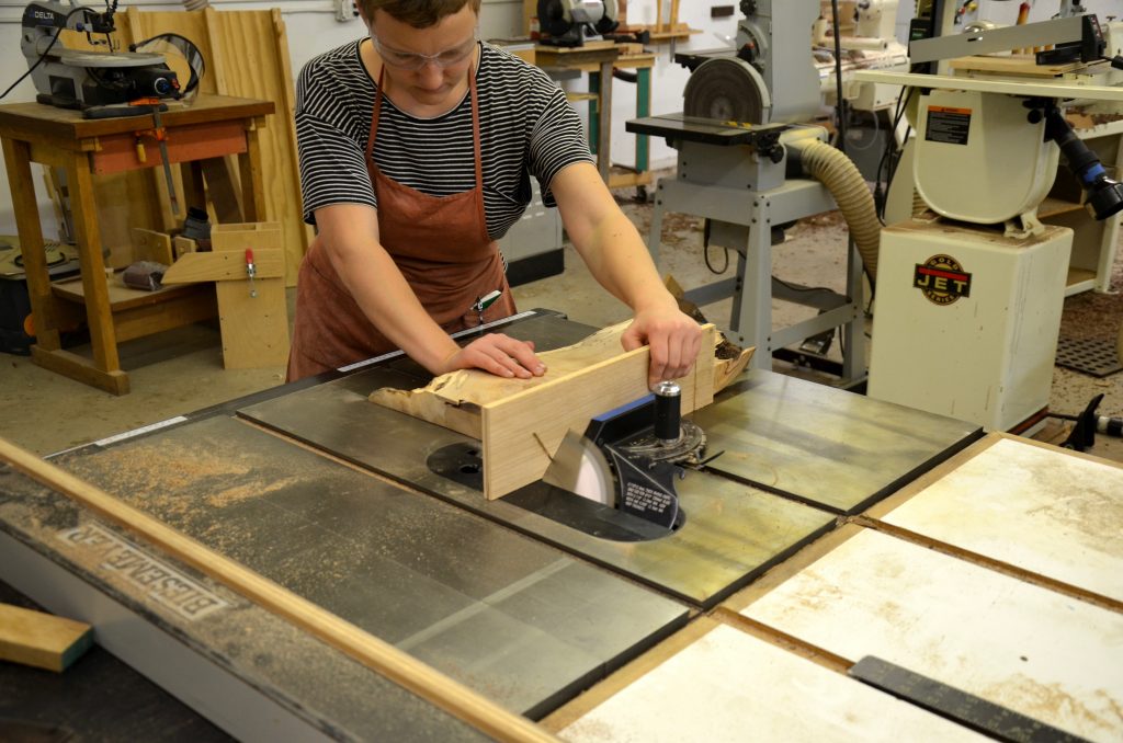 Cutting a Waterfall Miter on the Table Saw: One Live Edge | Popular ...