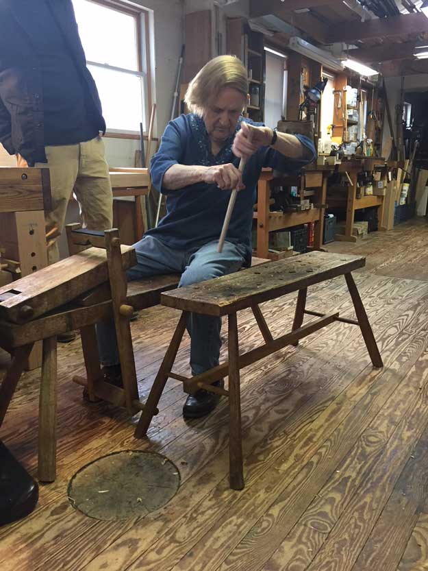 Jennie Alexander’s Riving Stump | Popular Woodworking