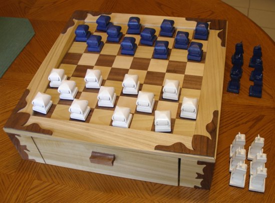 Duke Blue Devil Checker set | Popular Woodworking