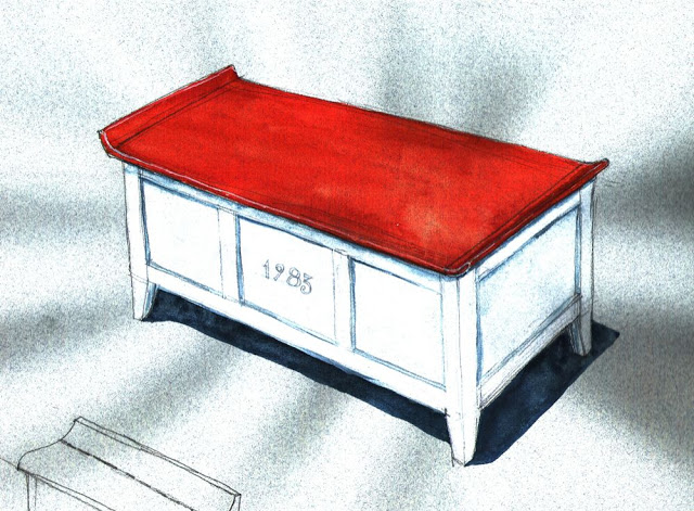 Hope-chest from reclaimed wood - part 2: final sketch and work begins ...